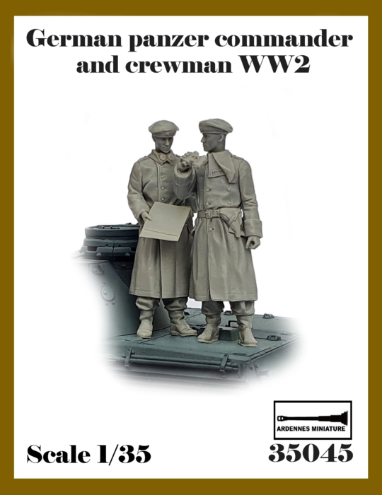 GERMAN PANZER COMM. AND CREWMAN WW2 35045 :: Ardennes Miniature