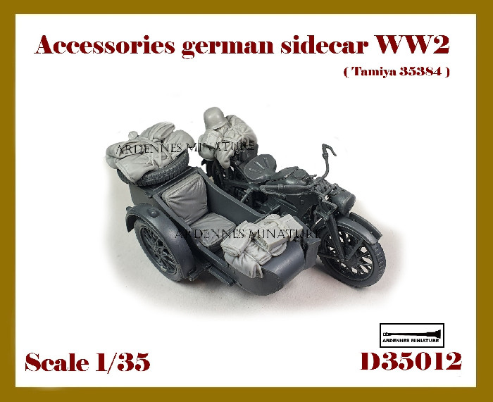 ACCESSORIES GERMAN SIDECAR WW2 D35012 fits for TAMIYA 35484 :: Ardennes ...